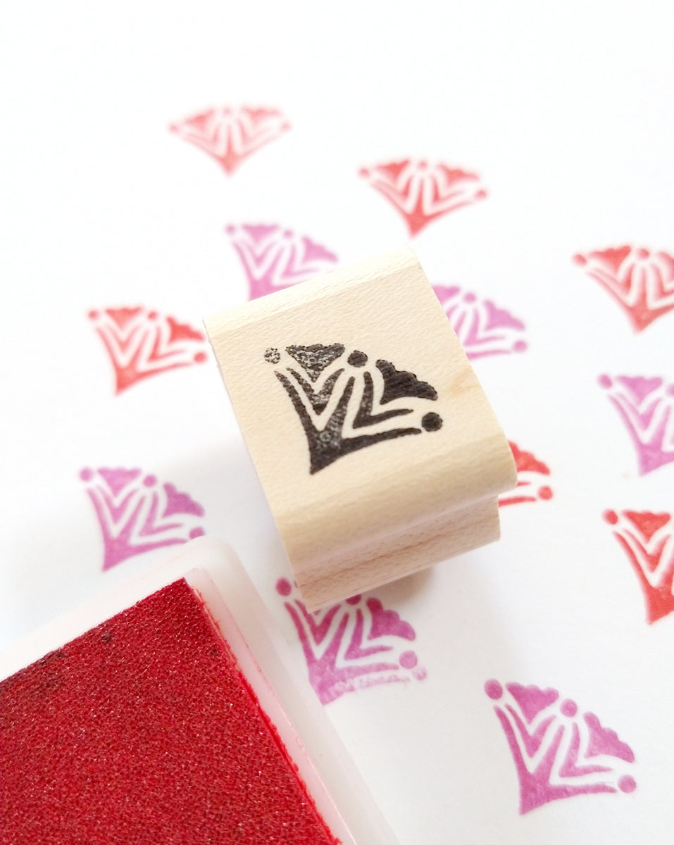 Double Flower Corner Stamp – Peppercorn Paper