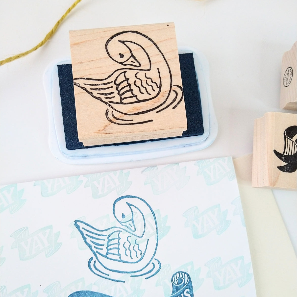 Swan Stamp – Peppercorn Paper
